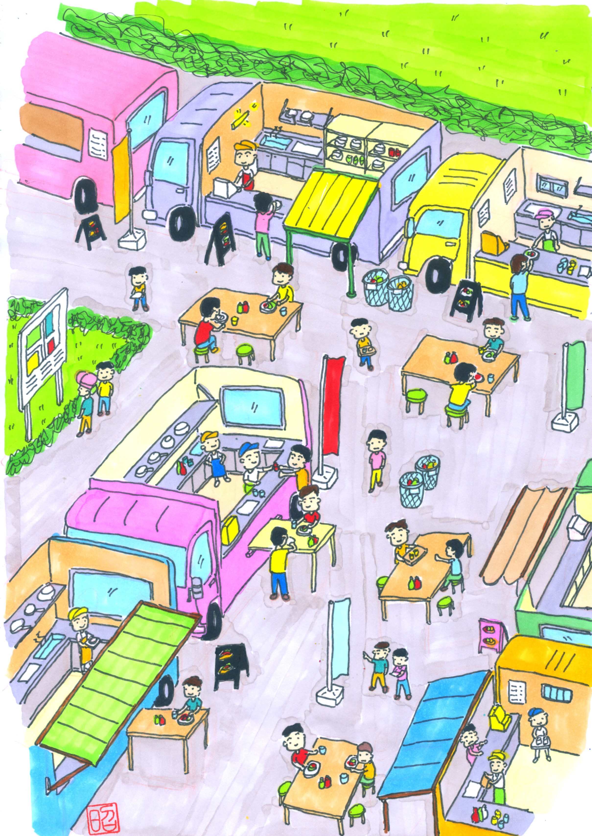 キッチンカーで働く少年たち🙂🍕🍔🍟🌭🍿🚐｜akisen｜coconalaブログ